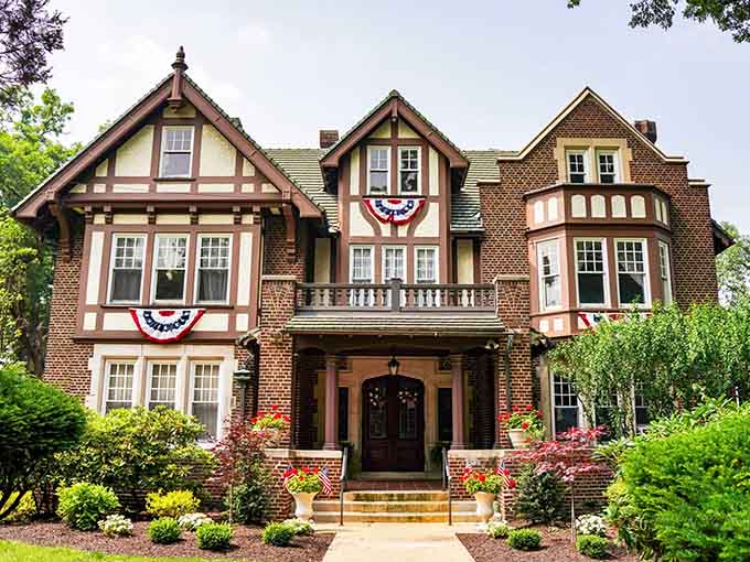 This Tudor mansion houses art and culture, reminding everyone that sophistication isn't exclusively reserved for metropolitan zip codes.