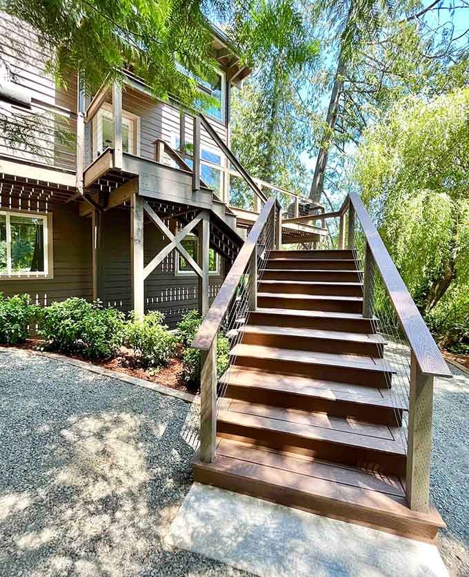 These stairs lead to your island sanctuary, each step taking you further from everyday stress and closer to peace.