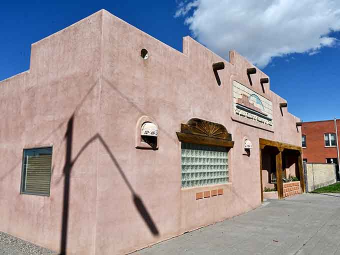 Adobe-style architecture adds Southwestern charm to downtown, reflecting Pueblo's rich cultural heritage and unique character throughout the city.