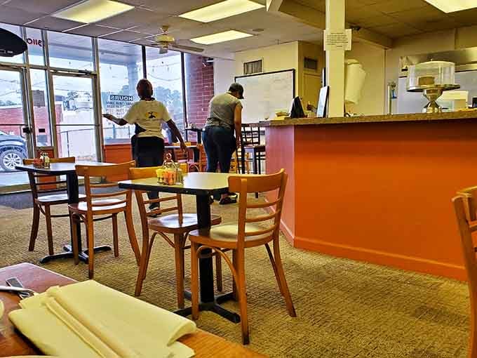 The dining room hums with the energy of people who know they've found something special.