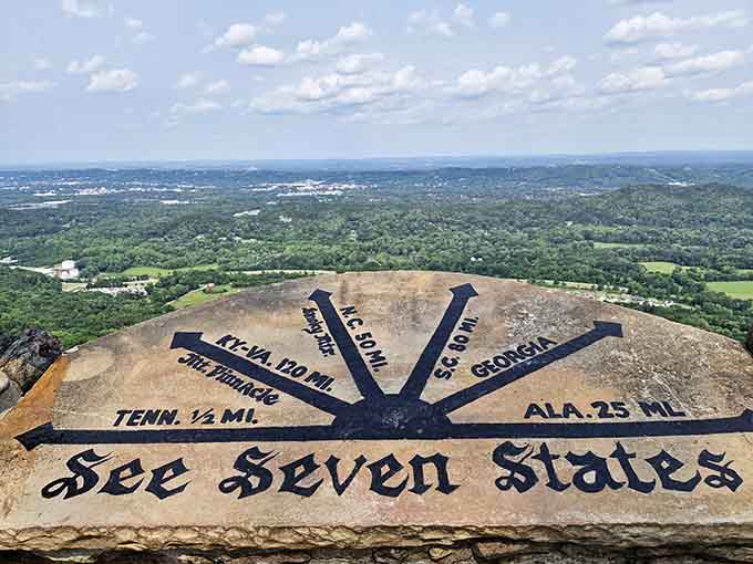 See Seven States marker delivers on its promise, assuming you trust the math and enjoy really good views.