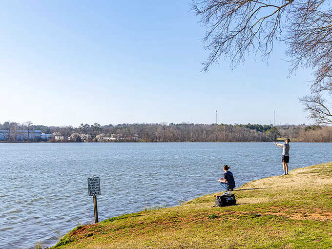 Sloss Lake offers peaceful fishing spots where the biggest decision is which lure to use today.