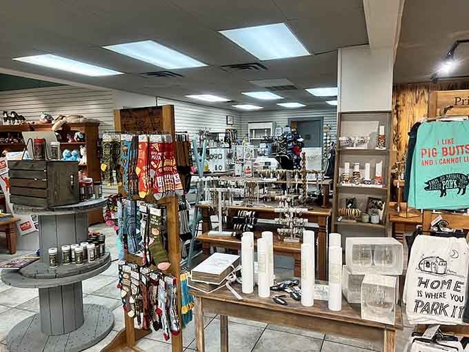 A charming store area offers gifts and goodies for when you need souvenirs beyond food memories.