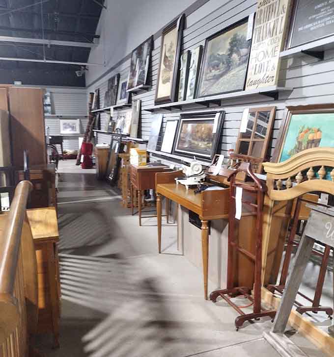 Furniture and home decor create a maze of possibilities where every turn reveals another potential living room transformation.