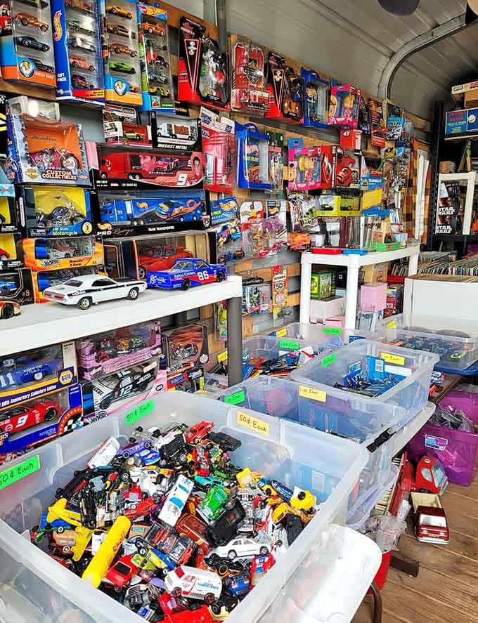 Toy collectors rejoice: Hot Wheels, action figures, and nostalgic treasures await your rediscovery and childhood memories.