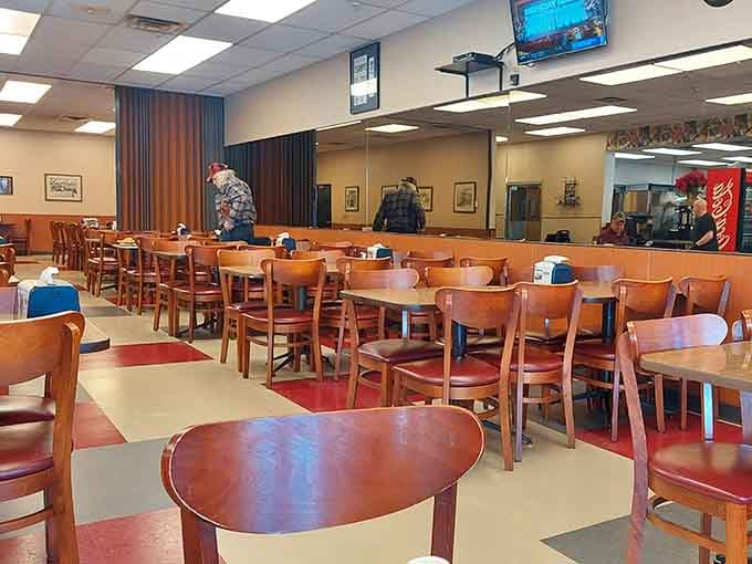 More seating options than most people have life choices, all waiting to host your next meal here.
