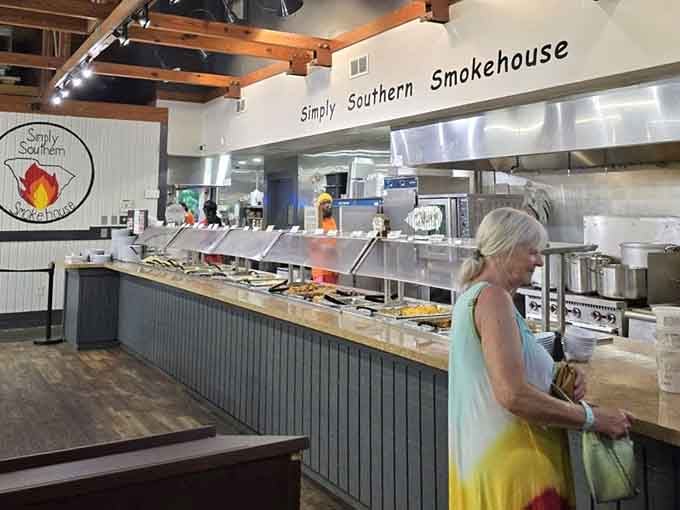 The buffet line where dreams come true and second helpings are practically mandatory by law.