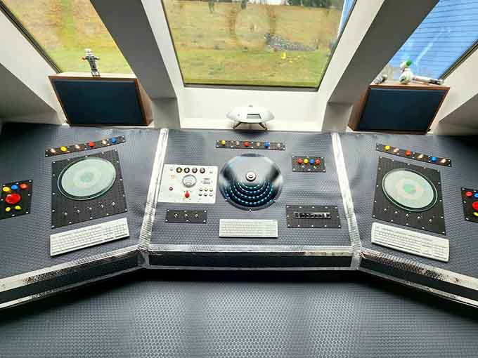 A custom control panel with buttons, switches, and displays that'll make you feel like you're piloting the Enterprise.