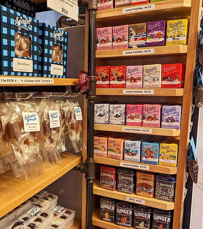 Italian pastilles sharing shelf space with artisan confections&mdash;it's like the United Nations of candy.
