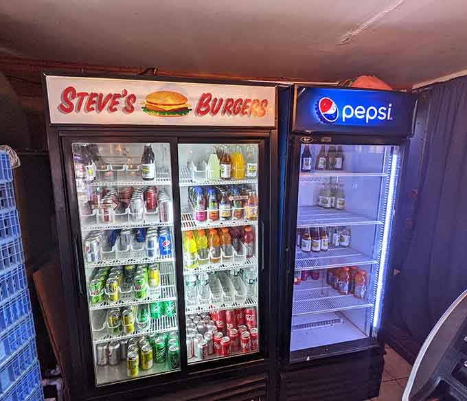 The beverage coolers are stocked and ready because great burgers deserve equally great drinks to wash them down.