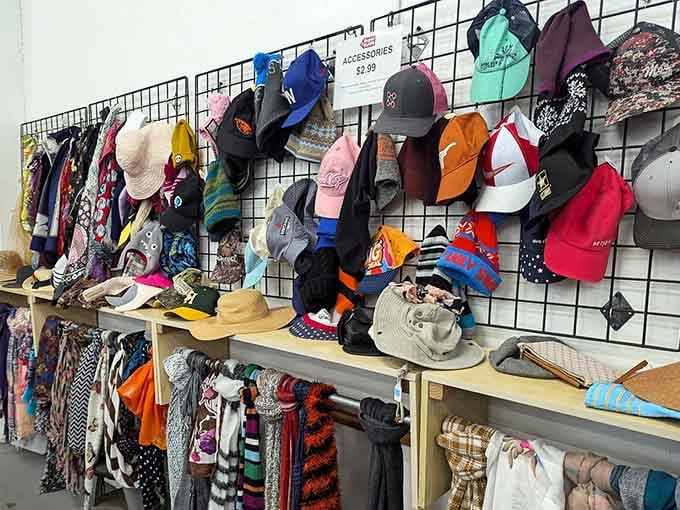 Hats in every color and style, because protecting your head from Oregon weather should be affordable fashion.