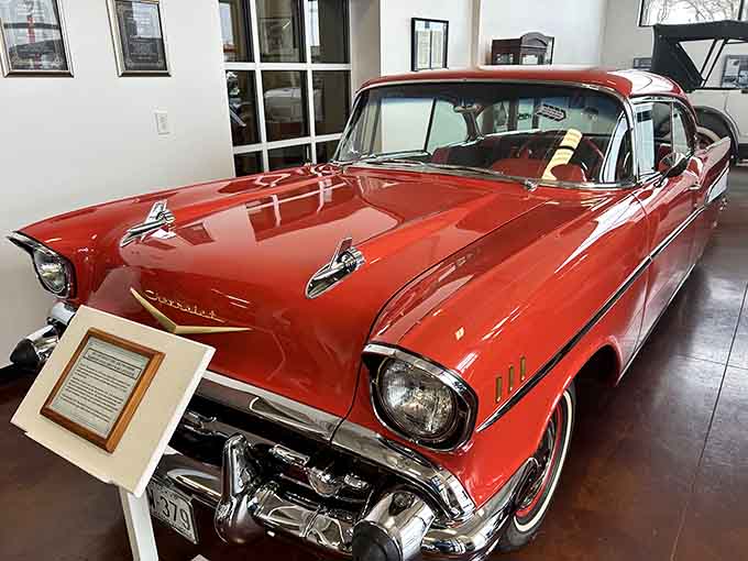 That fire-engine red '57 Chevy is the car every teenager dreamed about in high school parking lots nationwide.