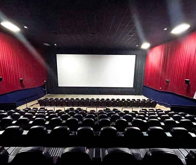 The cinema offers plush seating and a massive screen for when active play needs a comfortable intermission.