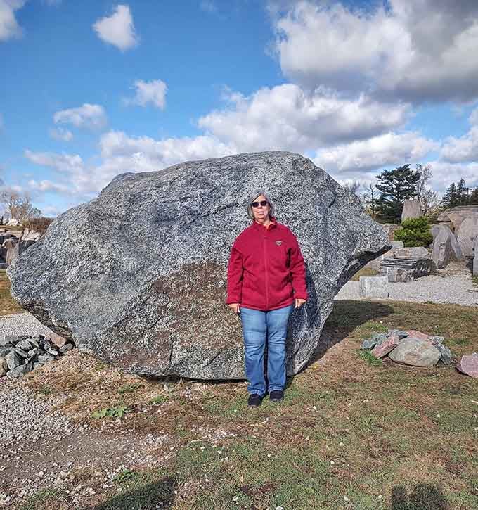 Standing beside this massive boulder really puts your daily problems into proper perspective, doesn't it?