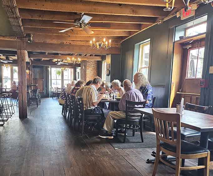Local diners gathered around tables prove this place isn't just passing through town, it belongs here and always will.