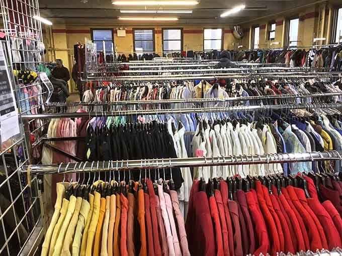 Shirts arranged so neatly you'd think they were auditioning for a role in a home organization show.