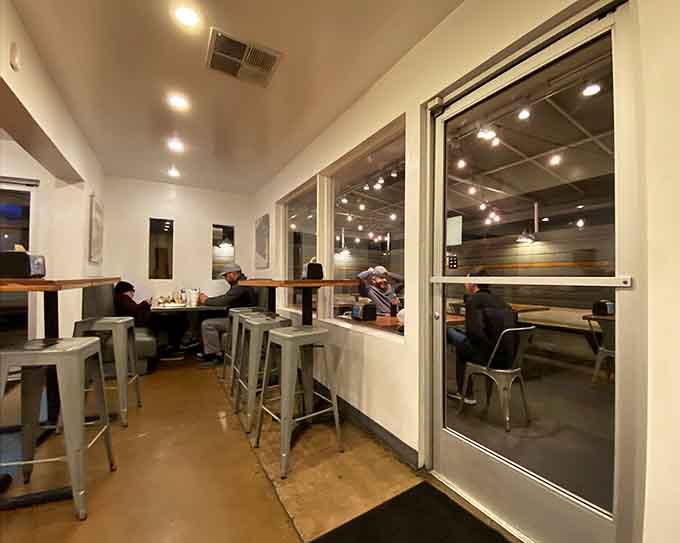 Smart diners know that metal stools and wood tables mean the focus is squarely on what's coming from the kitchen.