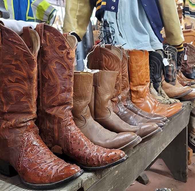 Authentic cowboy boots with character, patina, and stories from dance halls and dusty trails across Texas.