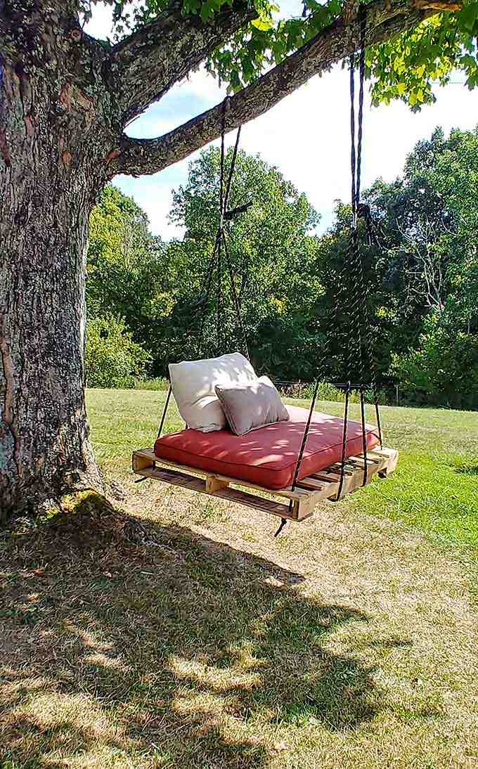 This hanging bed swing proves that some childhood pleasures actually do improve when you add better cushions and craftsmanship.