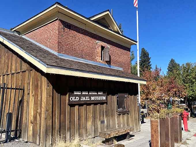 The Old Jail Museum stands as a reminder that even outlaws appreciated good mountain views back in the day.