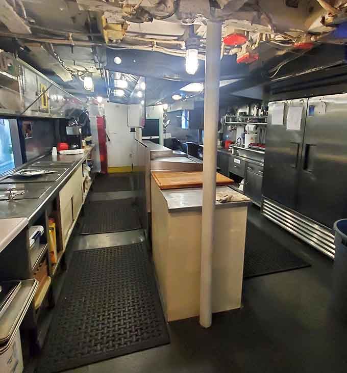 The galley where cooks fed hundreds daily with limited supplies makes your kitchen complaints seem rather petty.