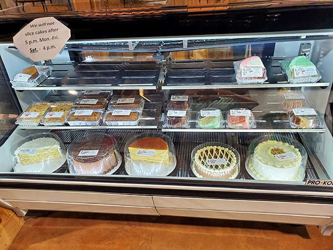 That bakery case full of cakes and pastries is basically calling your name out loud.