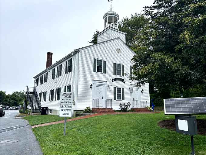 The town hall stands proud as a reminder that civic architecture once meant something beautiful and lasting.