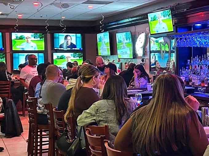 Woodstown Pub Off Main offers cold drinks and warm company, the original social networking platform.