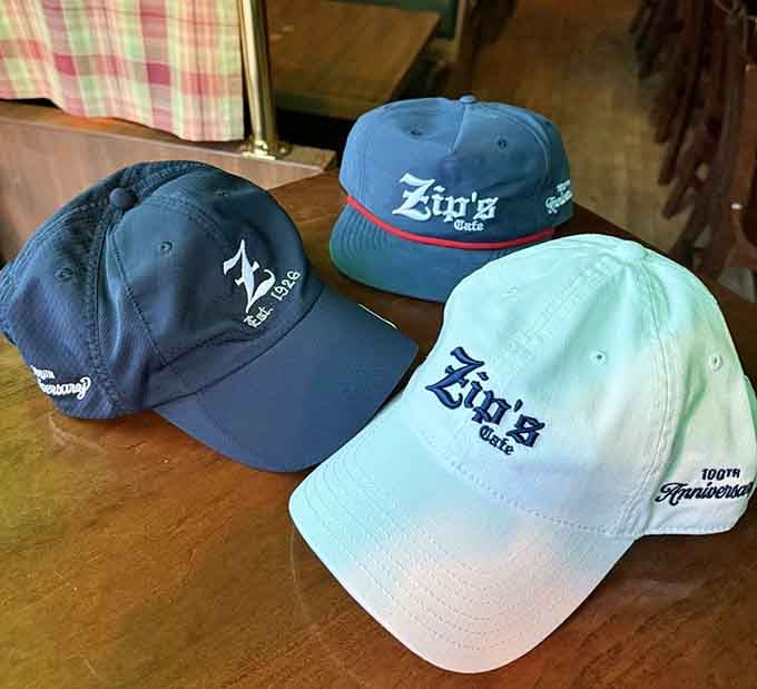Take home a piece of Zip's history with these caps, perfect souvenirs from your burger adventure.