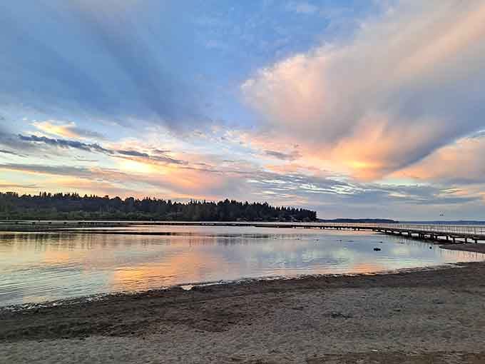 When the sky puts on this kind of peachy-pink performance, you realize some sunsets deserve a standing ovation and encores.