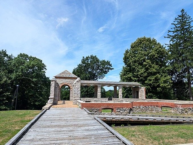 These elegant archways frame distant views like windows into a more gracious era.
