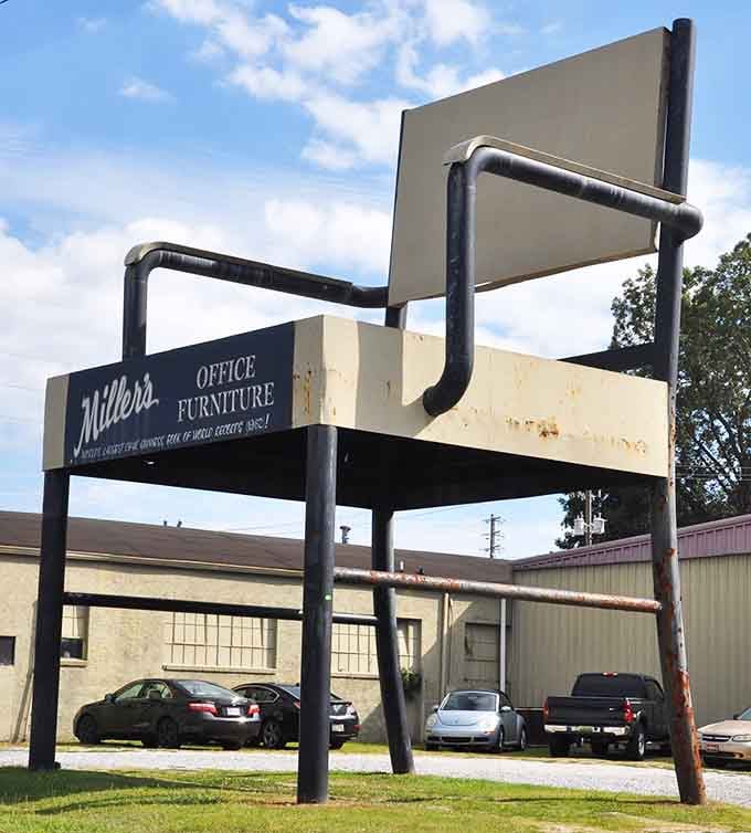 The world's largest office chair proves Anniston has a sense of humor about furniture and roadside attractions.