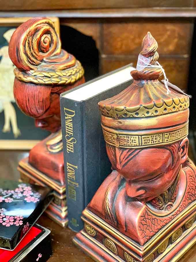 Ornate bookends prove that even your reading material deserves to be displayed with a touch of carved elegance.