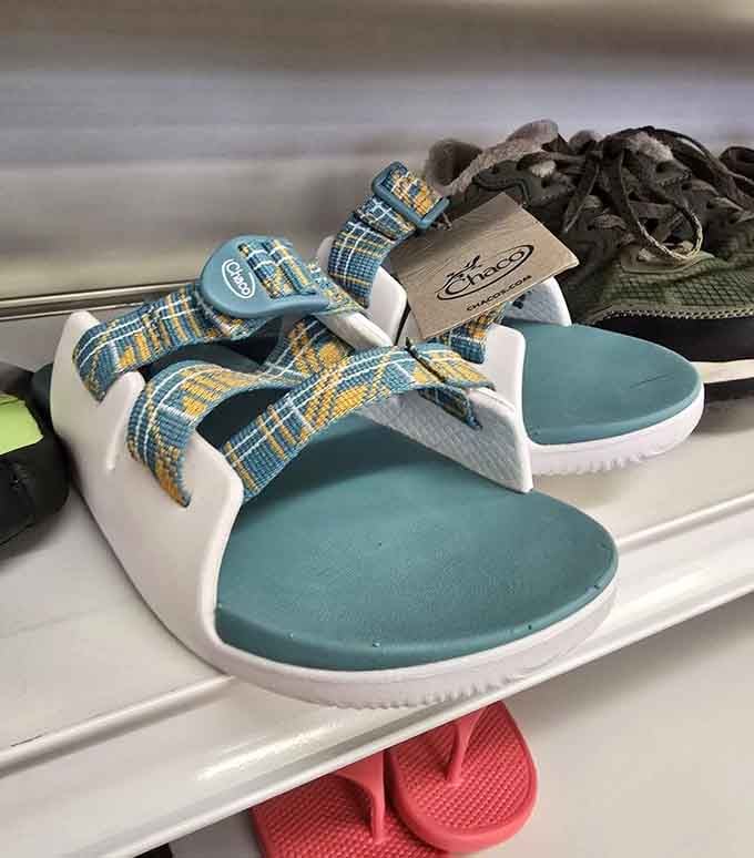 Chaco sandals ready for someone's next adventure, or at least their next trip to the grocery store.