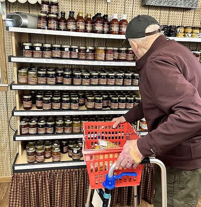 Smart shoppers know to grab a basket because willpower evaporates faster than morning dew around here.