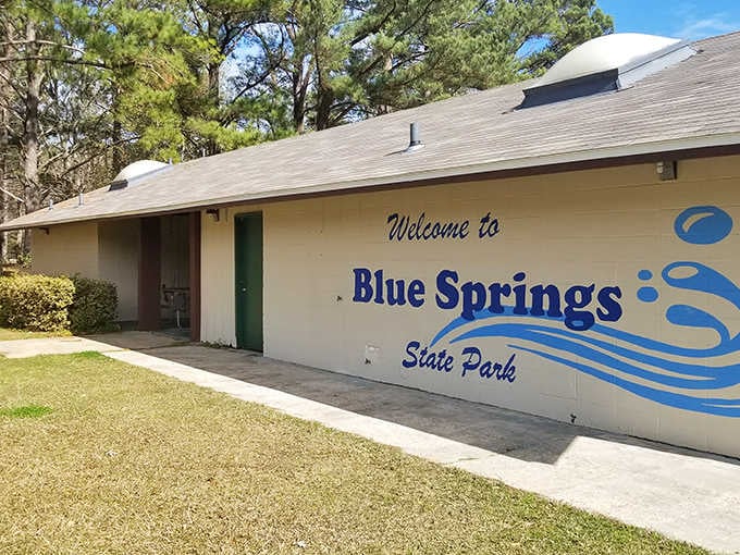 The park office welcomes you with that classic state park charm, no fancy resort lobby needed for this adventure.