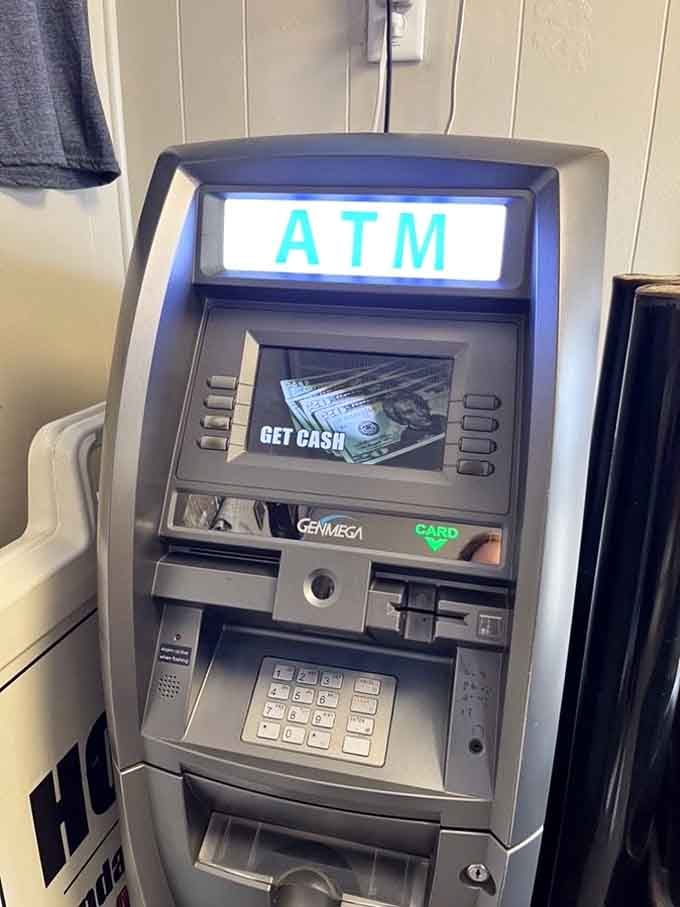 Cash-only establishment? No problem when there's an ATM ready to fund your next delicious decision here.