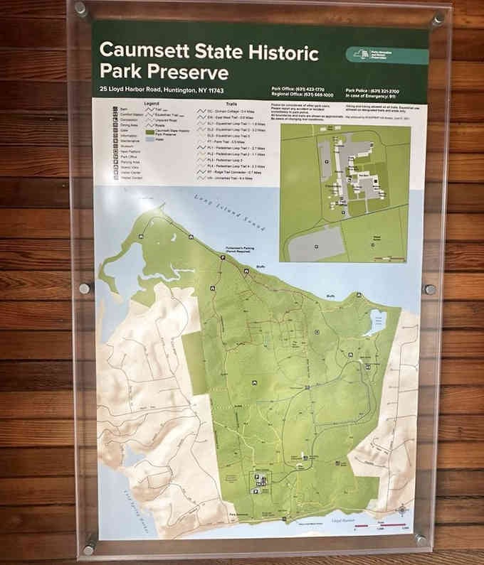 Study this map before you go, or just wander aimlessly&mdash;both approaches work perfectly at Caumsett.