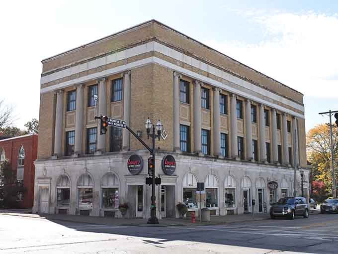 That handsome corner building anchors downtown with quiet authority, a reminder that good bones never go out of style.