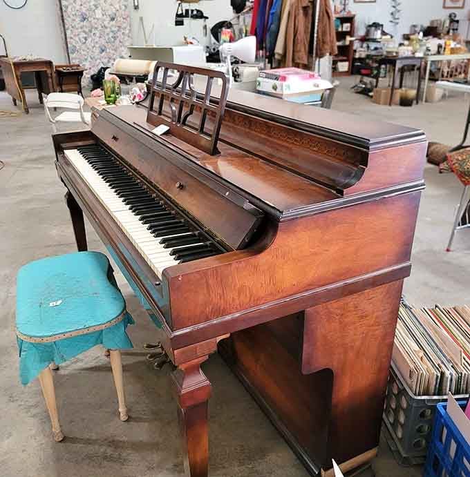 This piano has more stories than your uncle at Thanksgiving and probably better timing too.