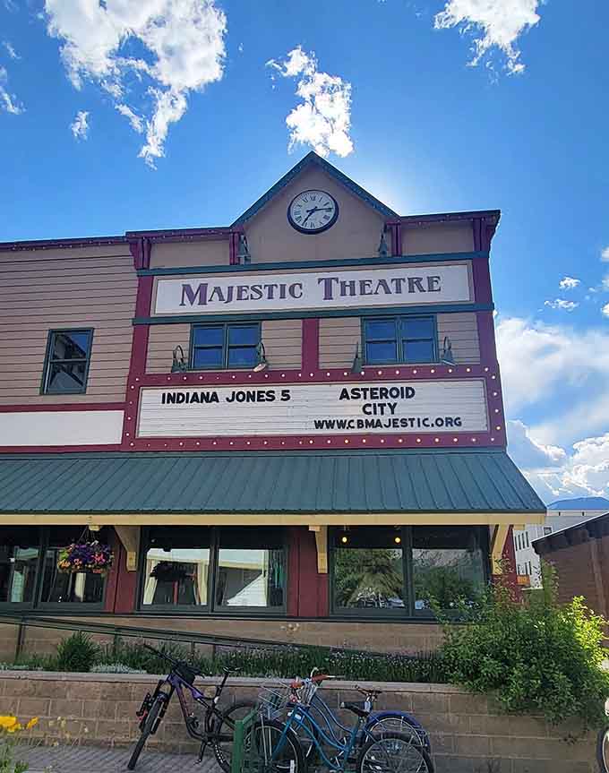 The Majestic Theatre brings Hollywood to the high country, complete with marquee and mountain town authenticity.