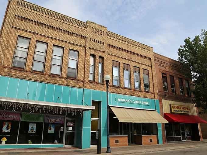 Widman's Candy Shop and neighboring storefronts maintain that small-town Main Street vibe you thought disappeared forever.