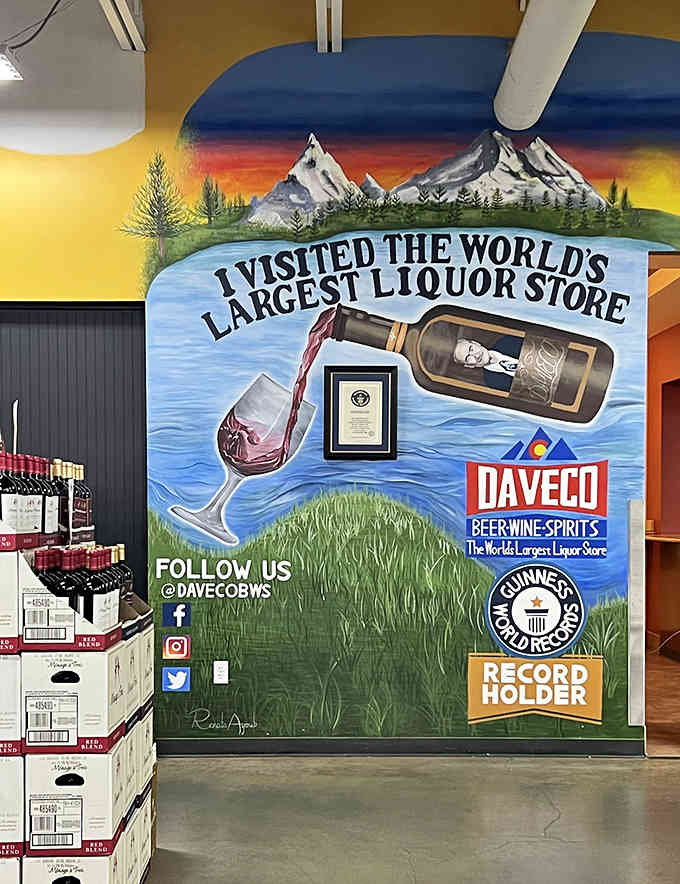 This mural proudly declares the Guinness World Record status, just in case the sheer size hadn't already convinced you.