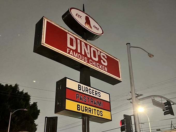That classic sign standing tall announces to the neighborhood that exceptional fried chicken is just moments away inside.