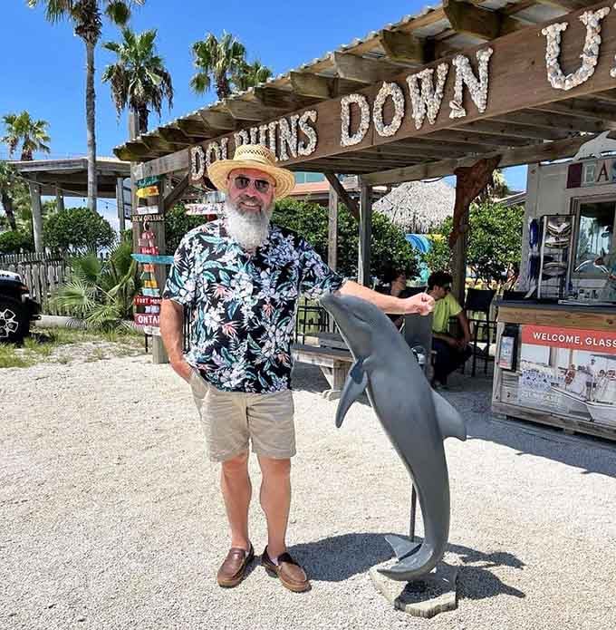 Every visitor needs a photo with the mascot before boarding, because if it's not documented, did it happen?