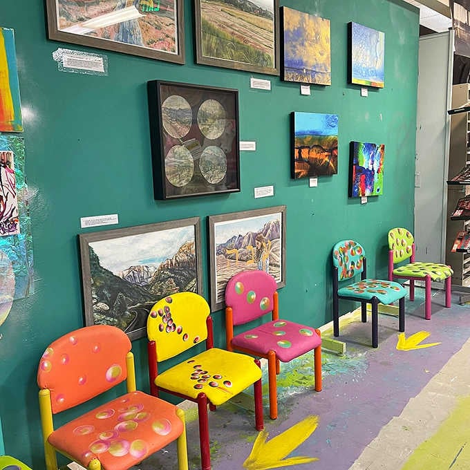 Hand-painted chairs that transform ordinary seating into tiny works of art you'll hesitate to sit on.