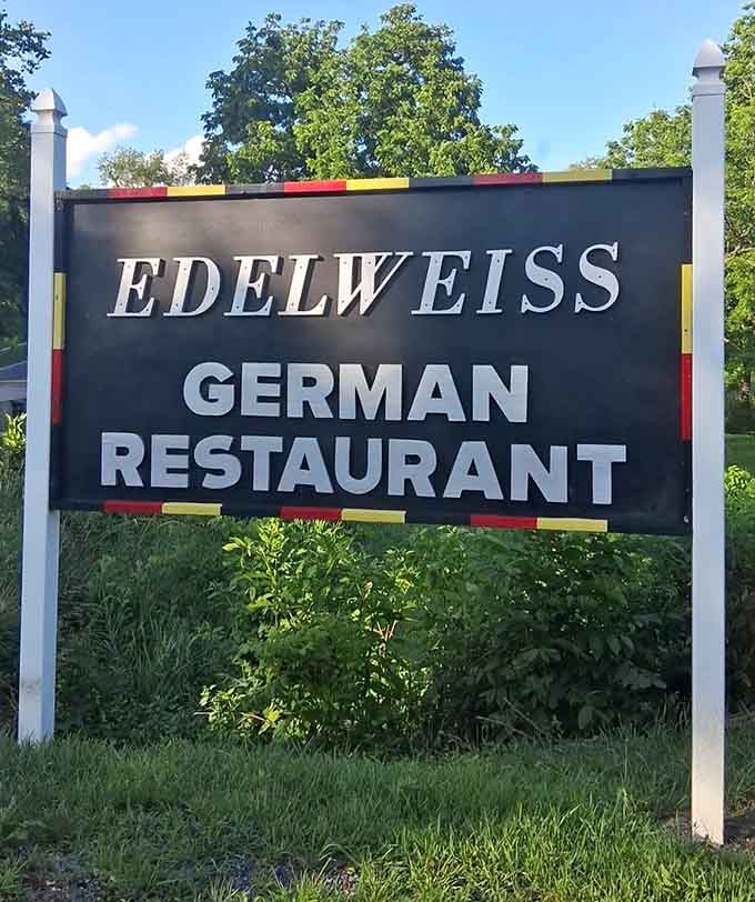 When a sign confidently declares "German Restaurant," you know they're not messing around with fusion experiments or trendy twists.