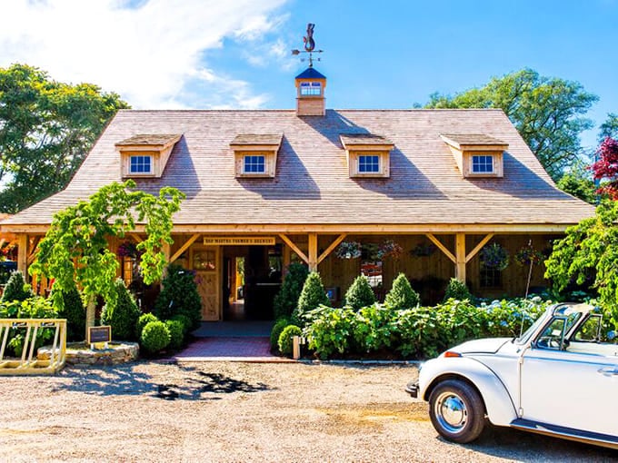 A charming brewery building with a weathervane promises craft beer and pizza in equal measure of deliciousness.