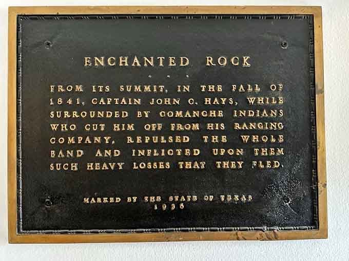 History happened here, and this marker tells tales of battles fought in the shadow of the rock.