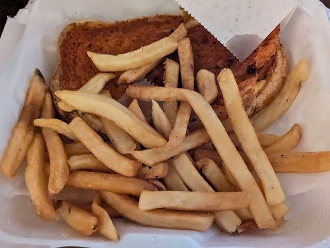 Classic grilled cheese with a mountain of fries is exactly what you need when comfort food calls your name.